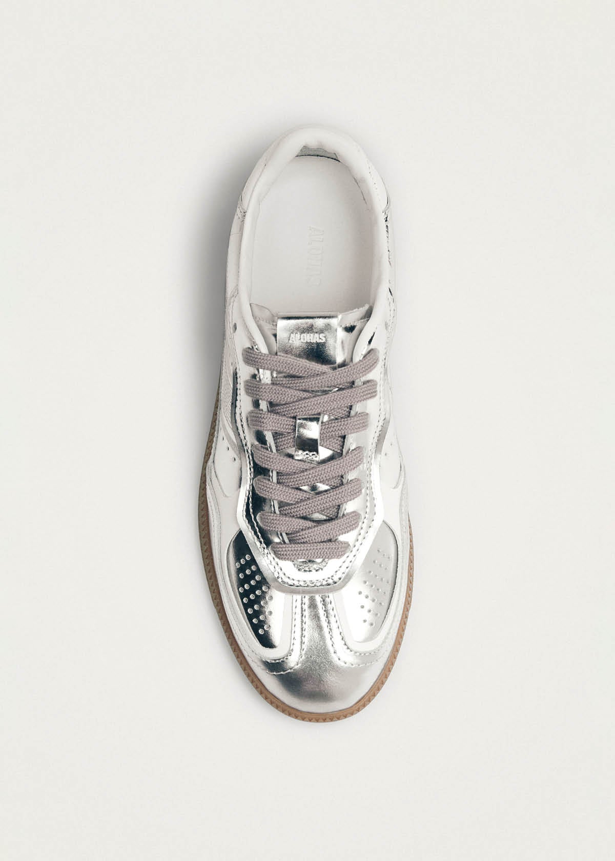 Tb.490 Rife Shimmer Silver Cream Leather Sneakers | ALOHAS
