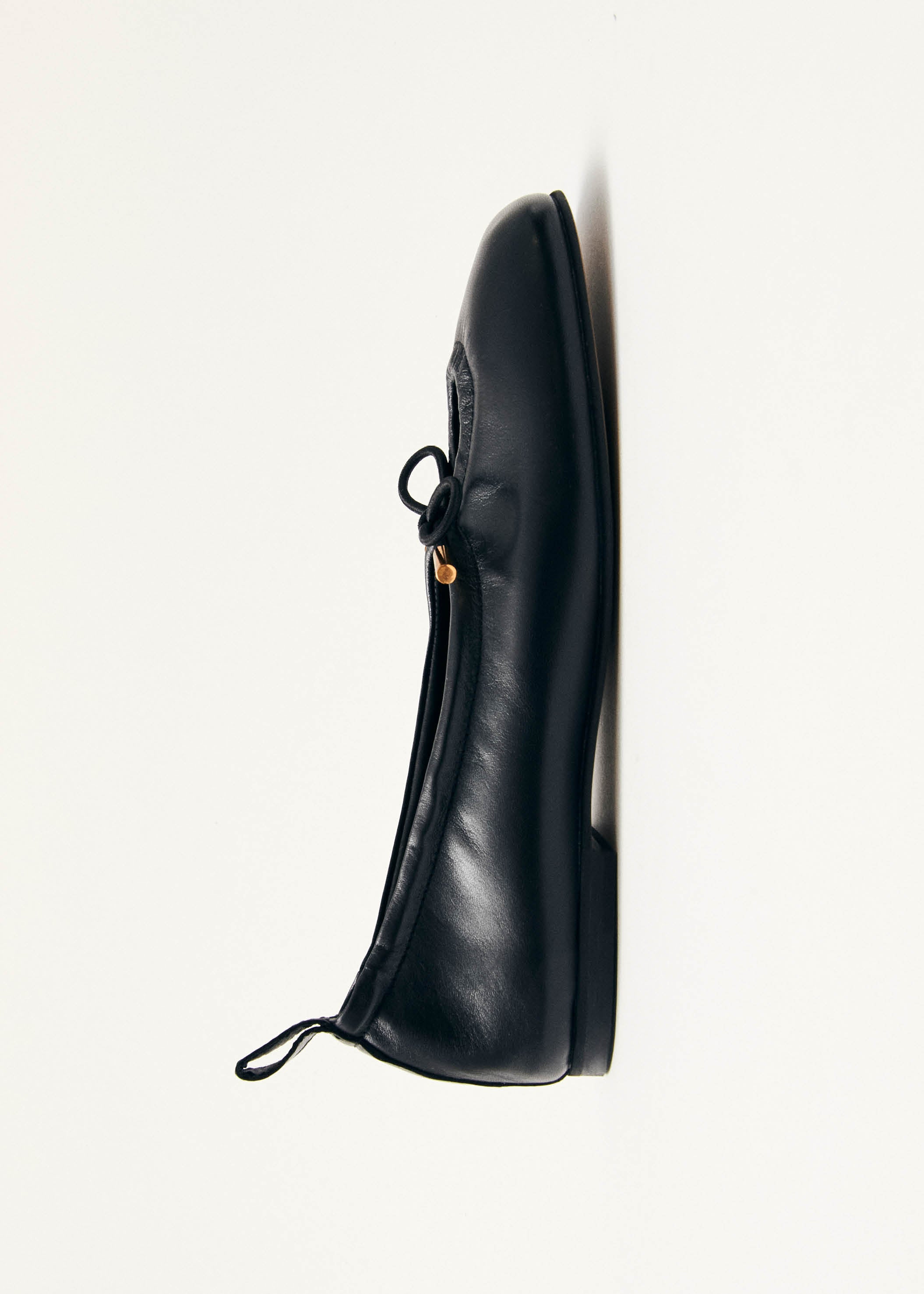 Rosalind Black Leather Ballet Flats | ALOHAS