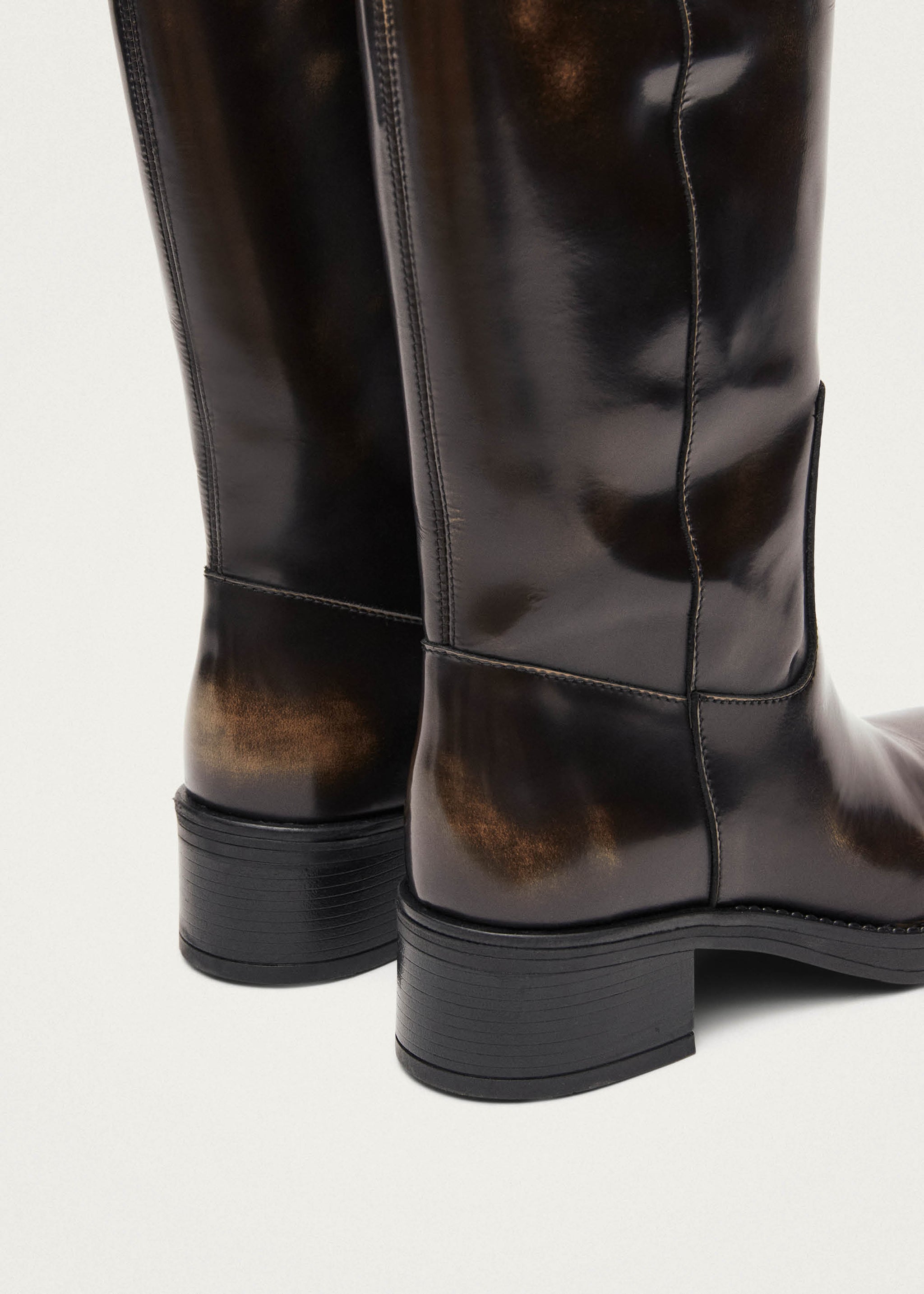 Sajan Brown Leather Boots | ALOHAS