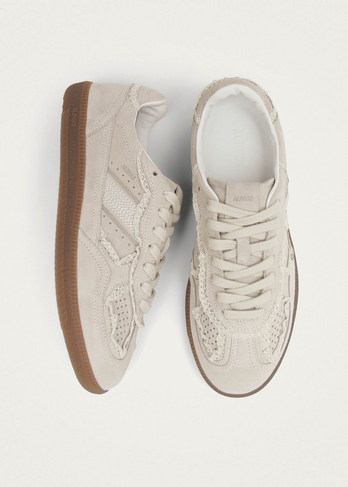Tb.490 Crochet Cream Leather Sneakers | ALOHAS