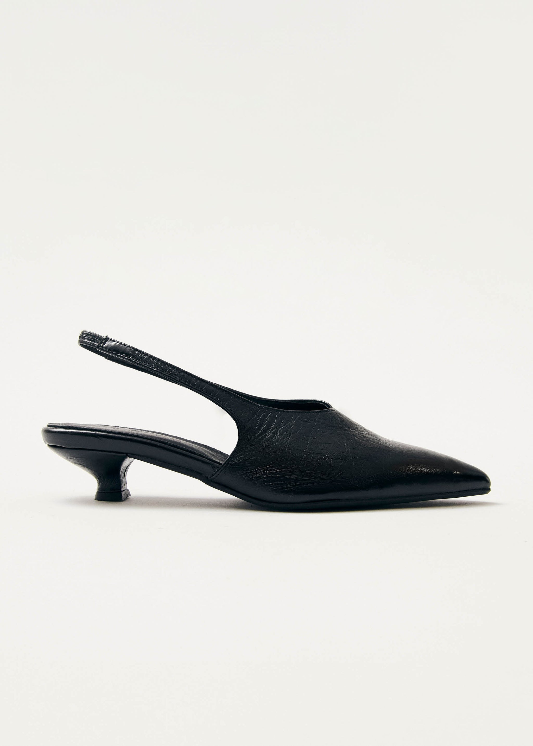 Eros Black Leather Pumps | ALOHAS