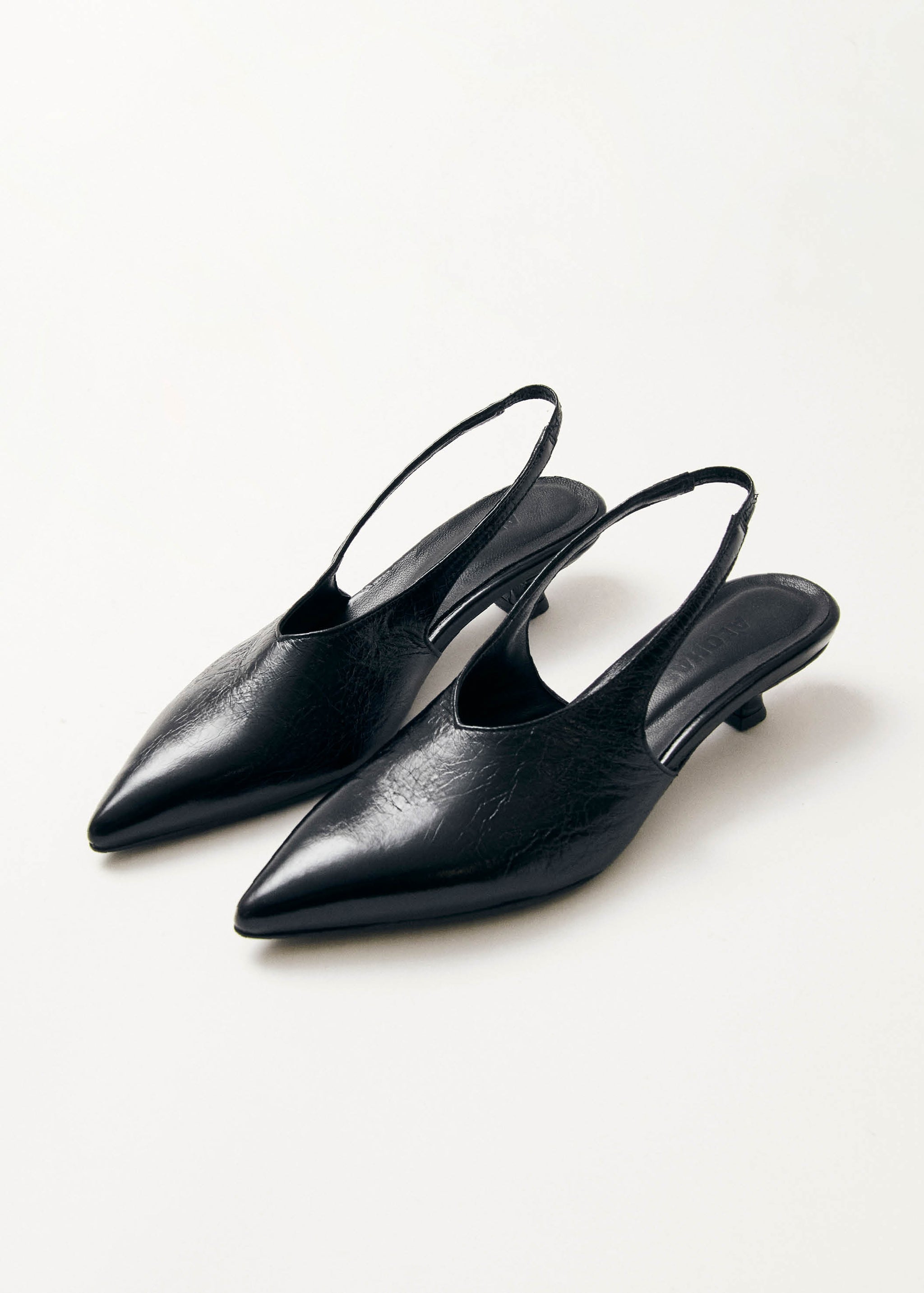 Eros Black Leather Pumps | ALOHAS