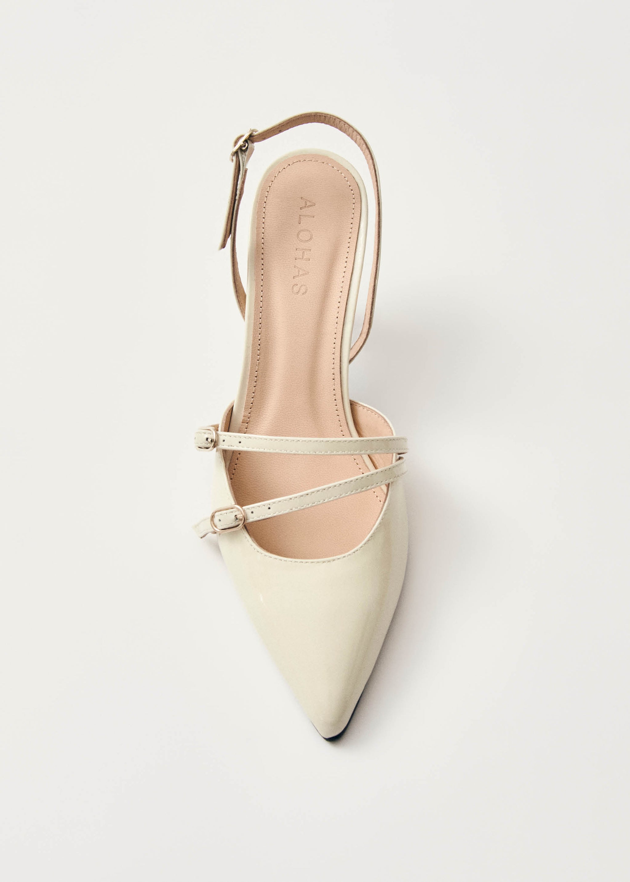 Joelle Cream Patent Leather Pumps | ALOHAS