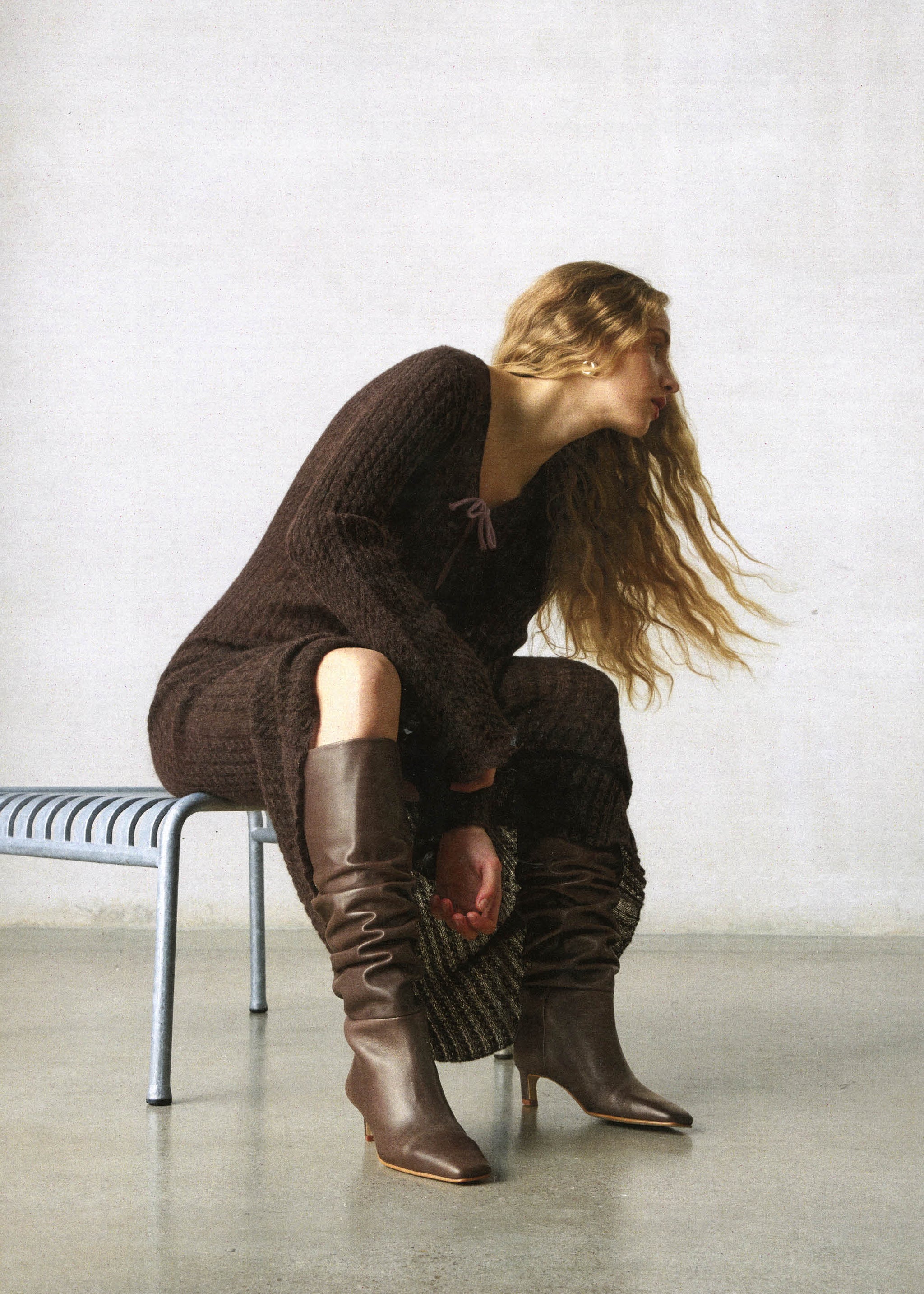 Kalila Brown Leather Boots | ALOHAS