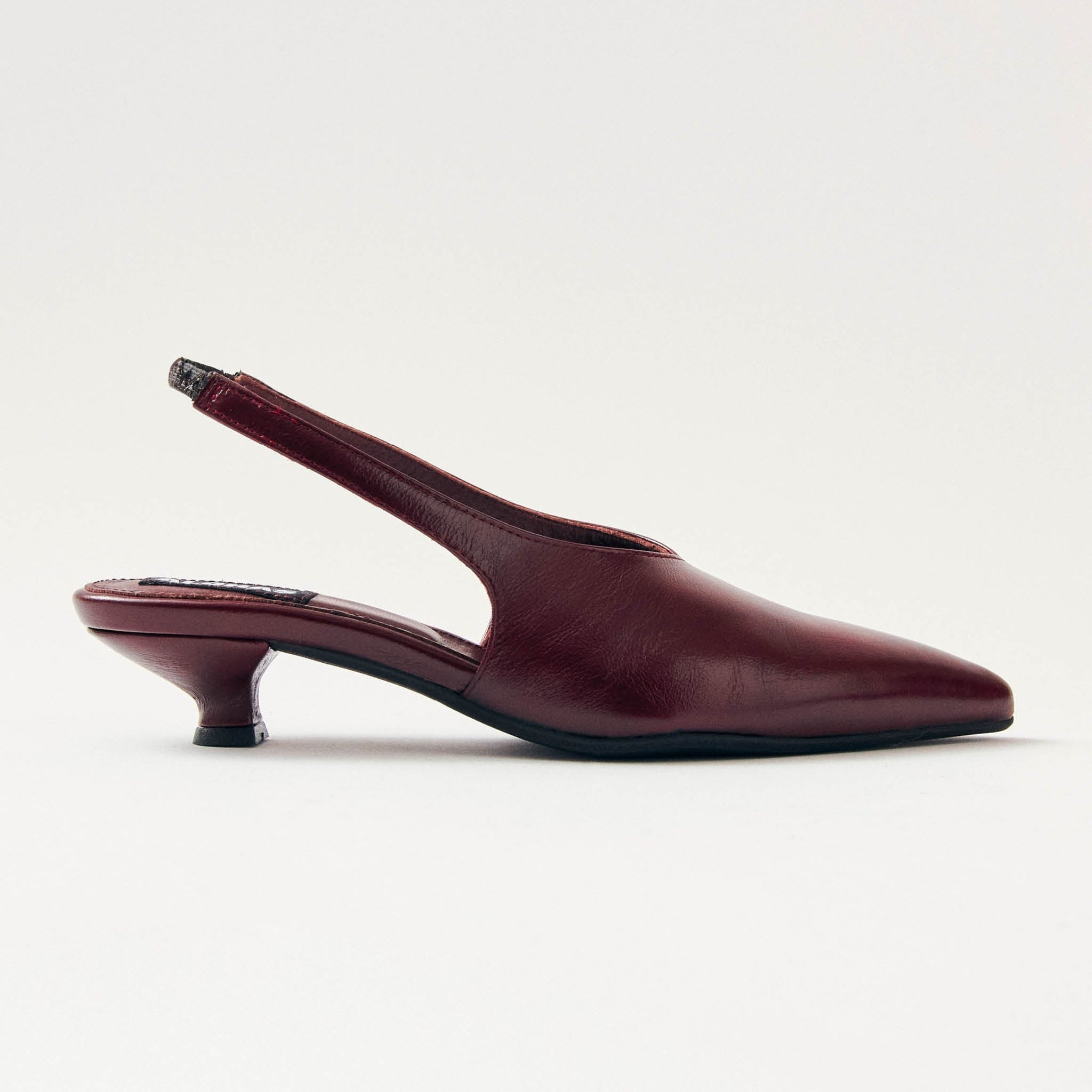 Eros Burgundy Leather Pumps | ALOHAS