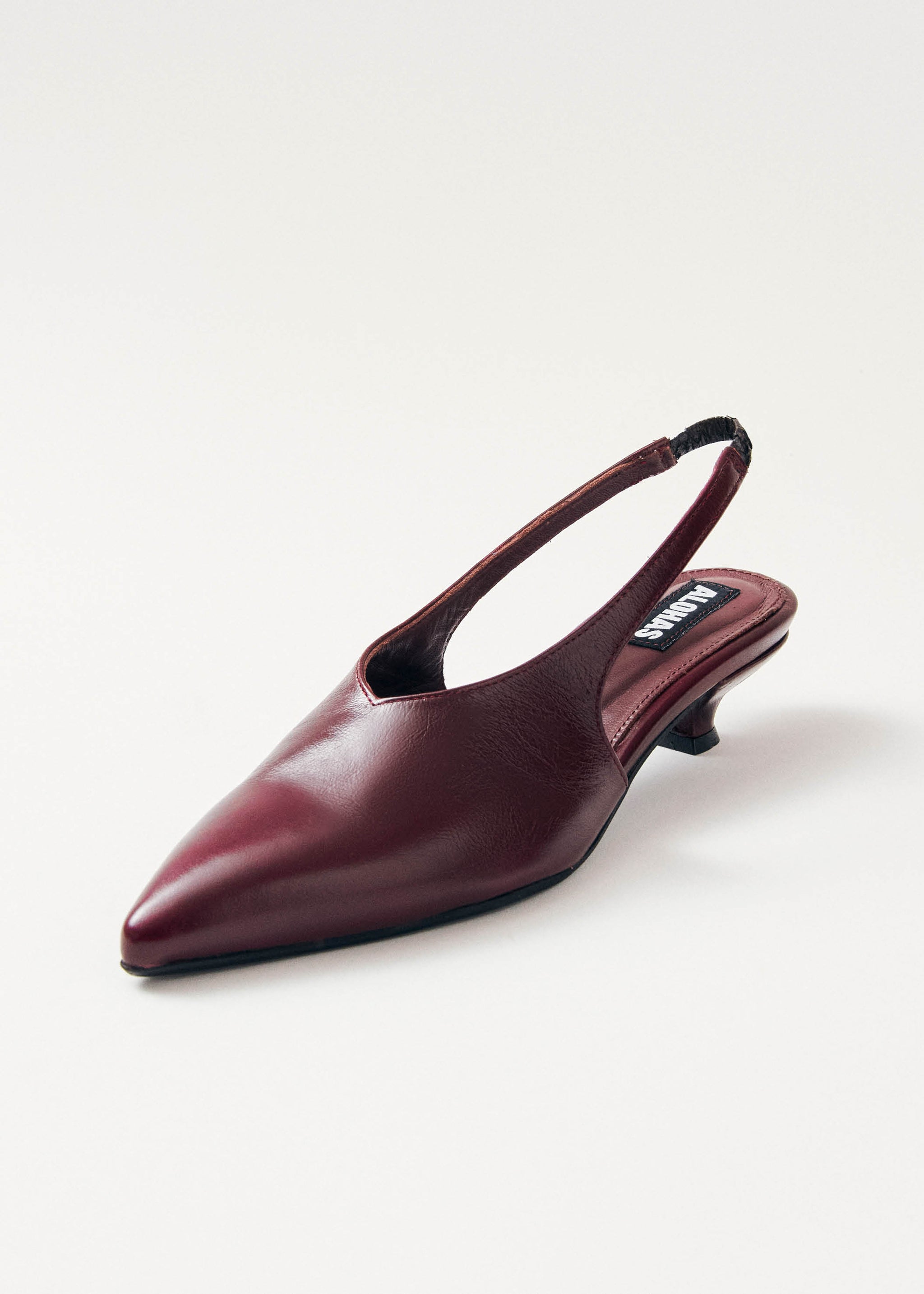 Eros Burgundy Leather Pumps | ALOHAS