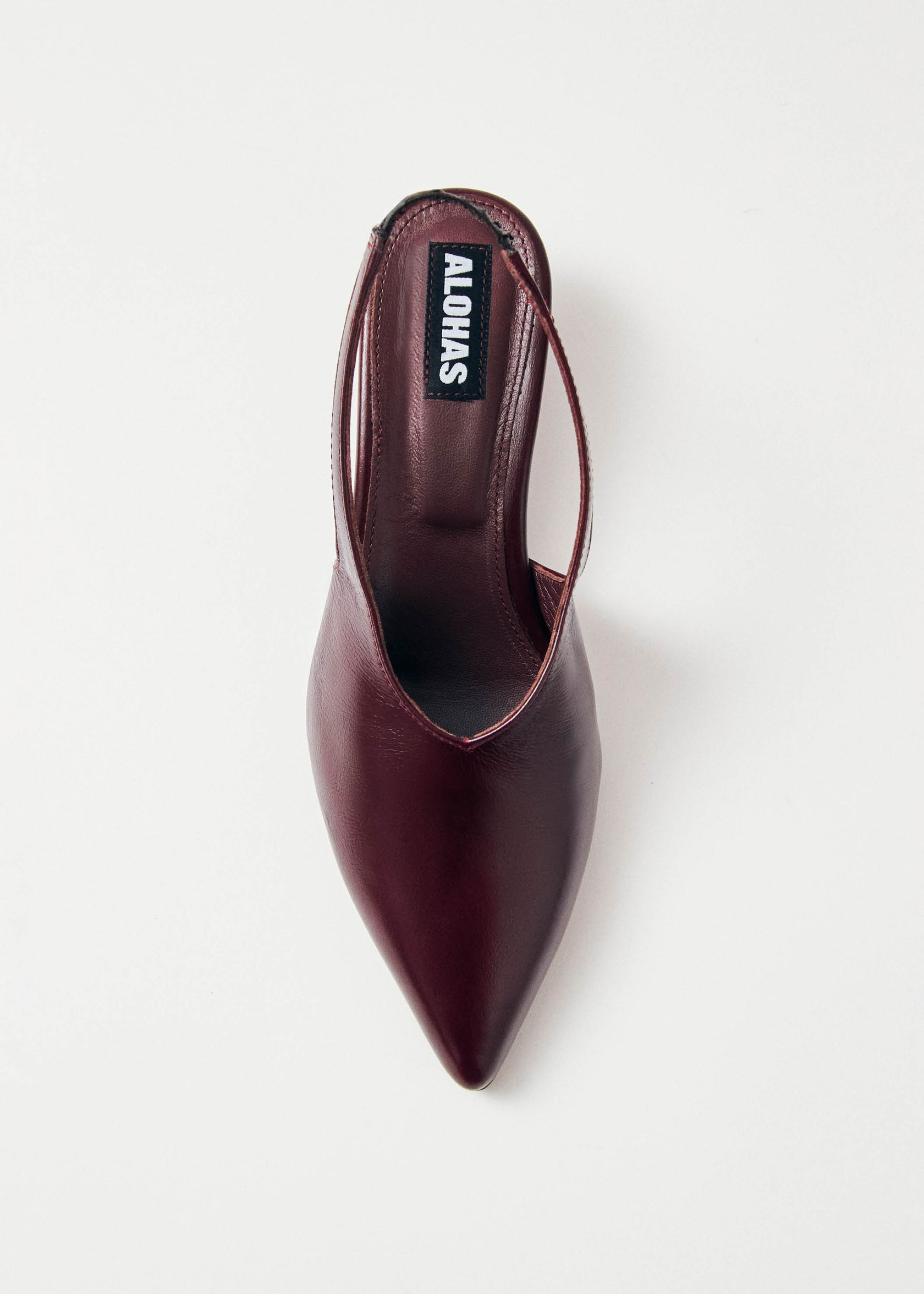 Eros Burgundy Leather Pumps | ALOHAS
