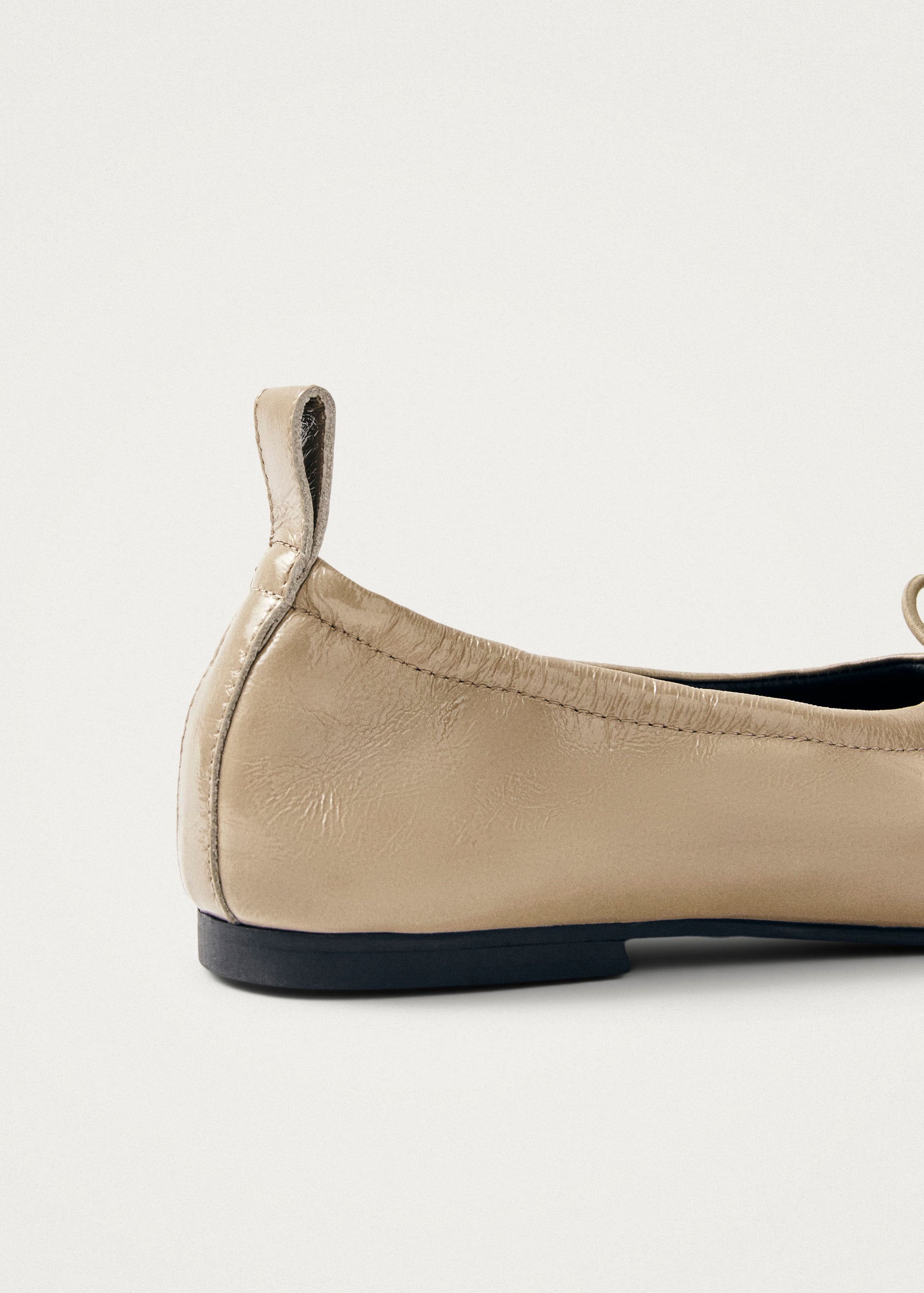 Rosalind Beige Patent Leather Ballet Flats | ALOHAS