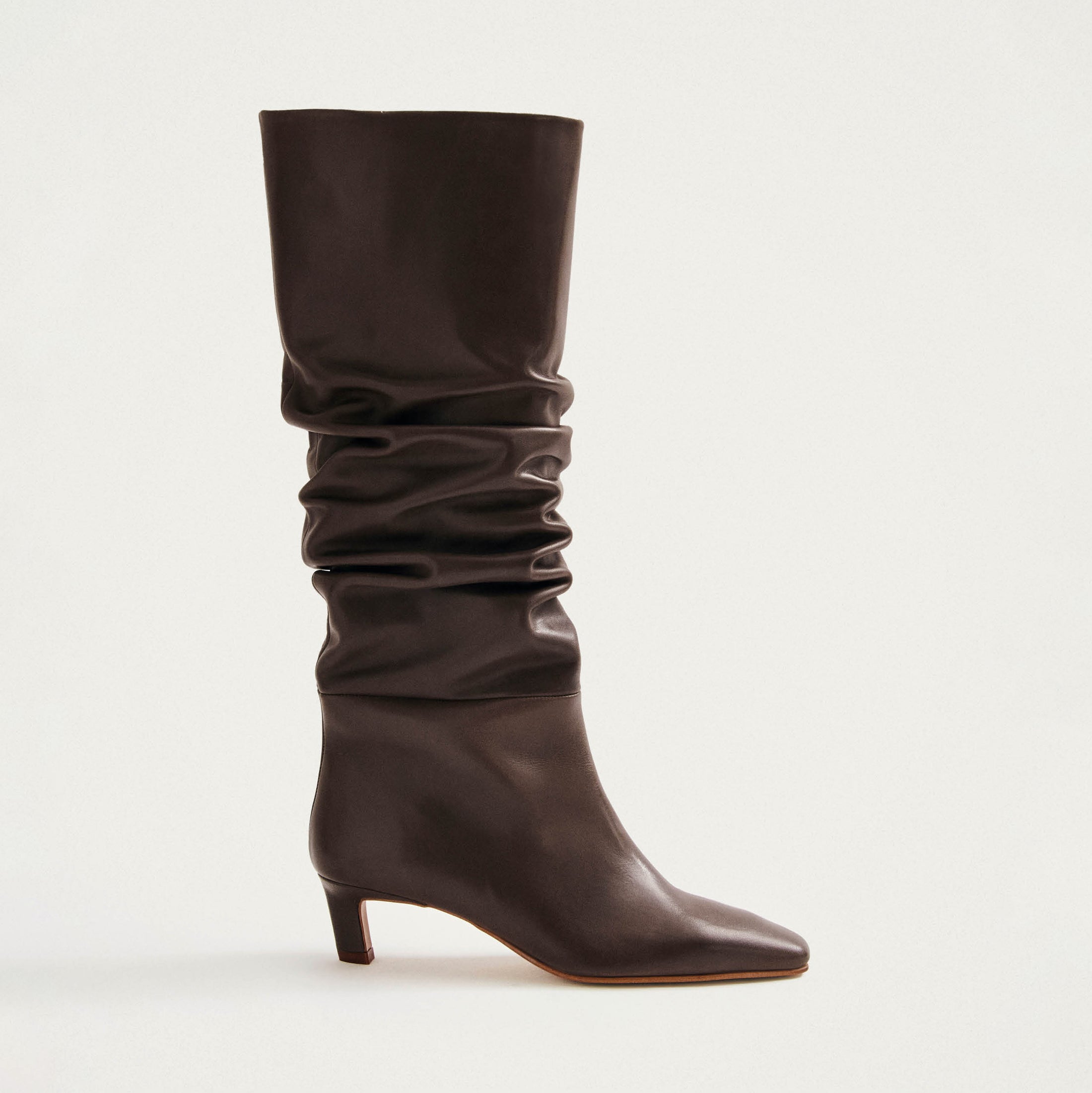 Kalila Brown Leather Boots | ALOHAS