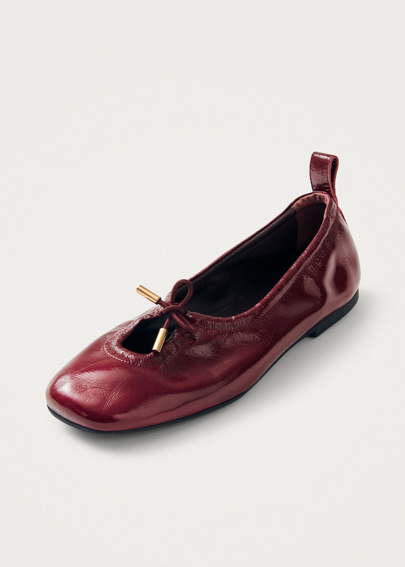 Rosalind Burgundy Patent Leather Ballet Flats | ALOHAS