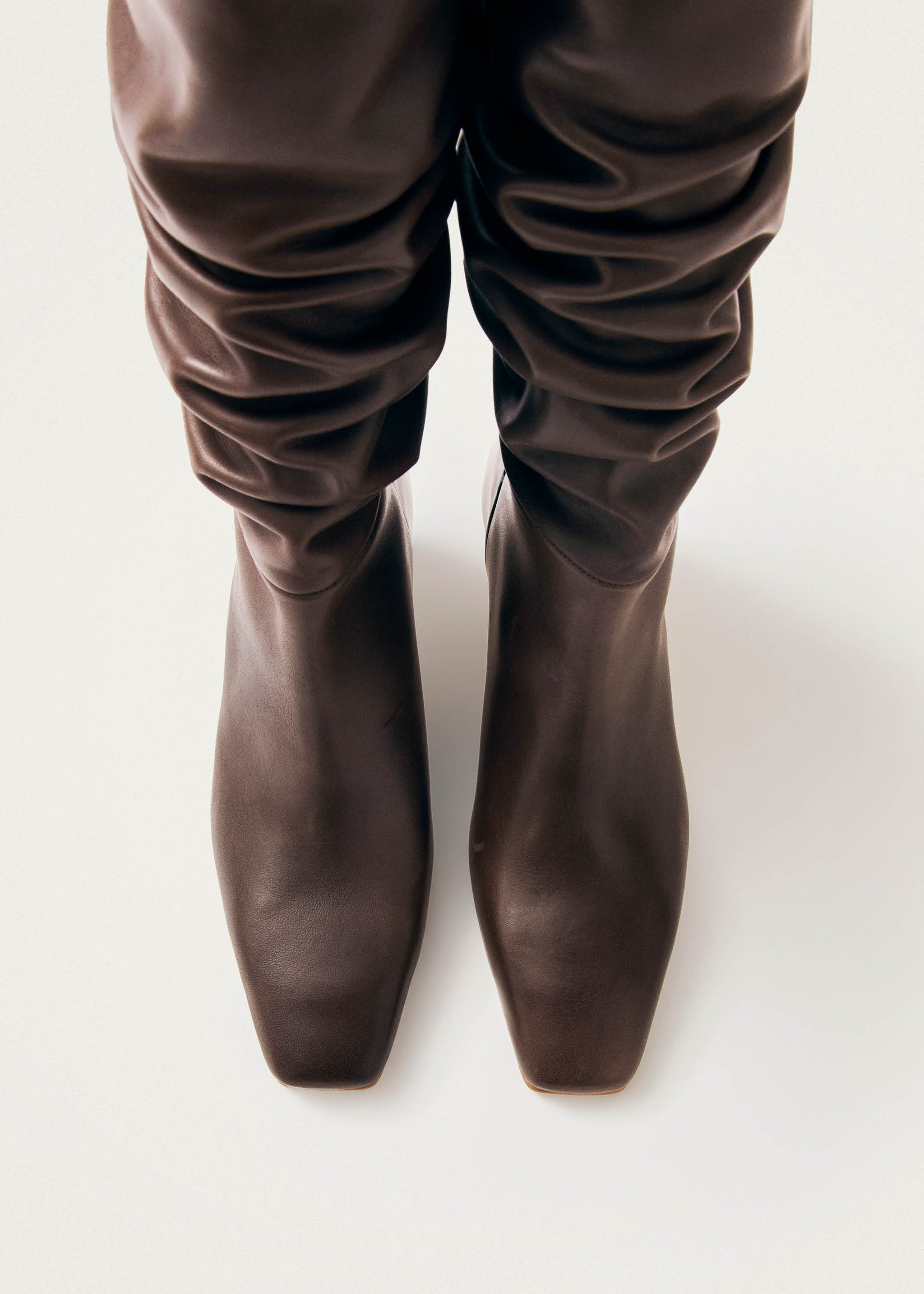 Kalila Brown Leather Boots | ALOHAS