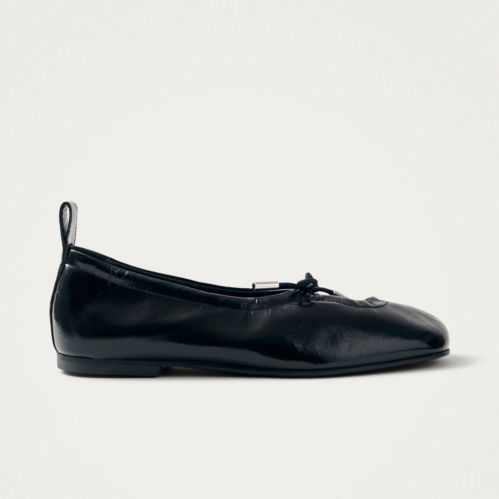 Rosalind Black Patent Leather Ballet Flats | ALOHAS