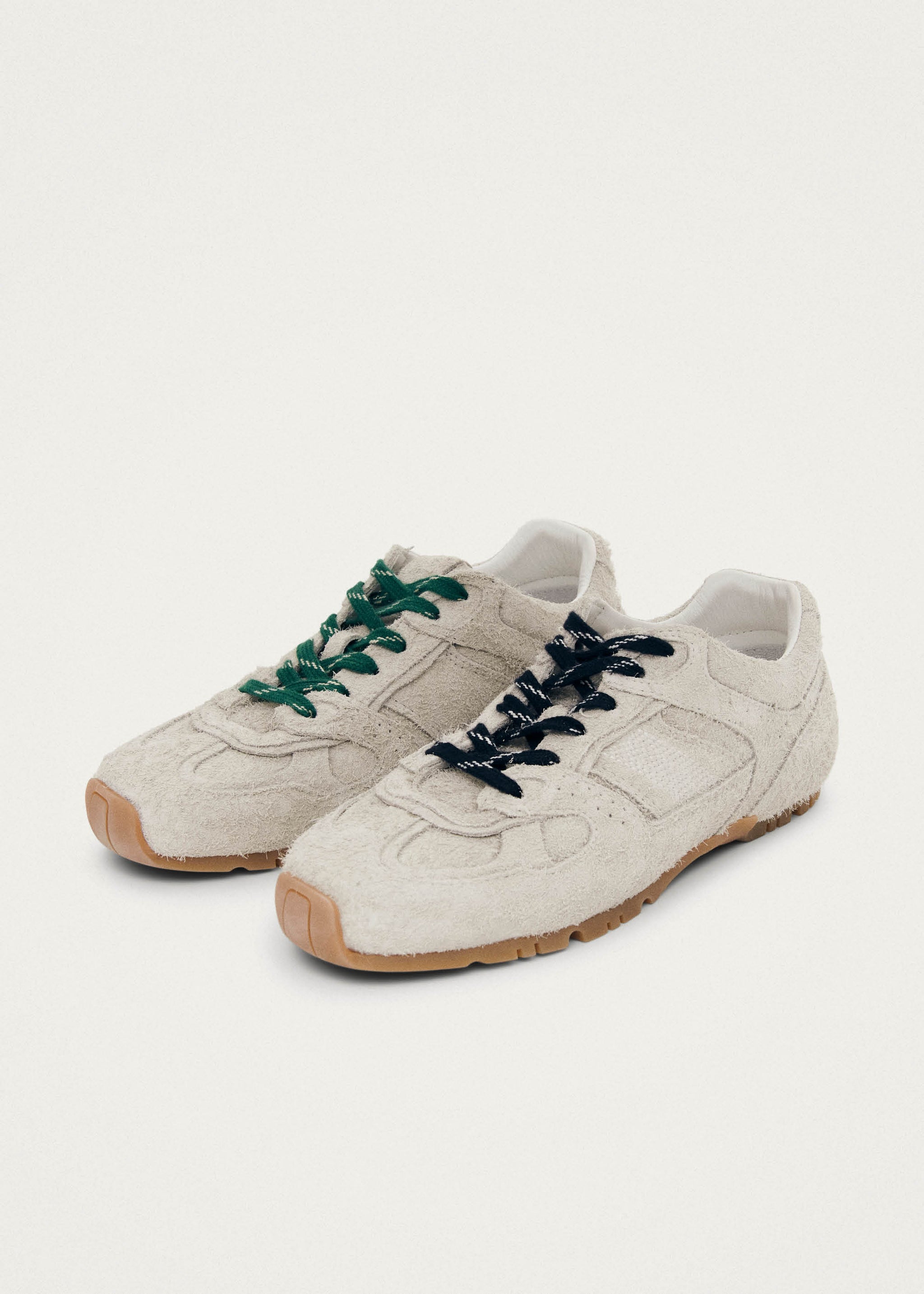 Tb.56 Suede Fuzzy Light Grey Leather Sneakers | ALOHAS