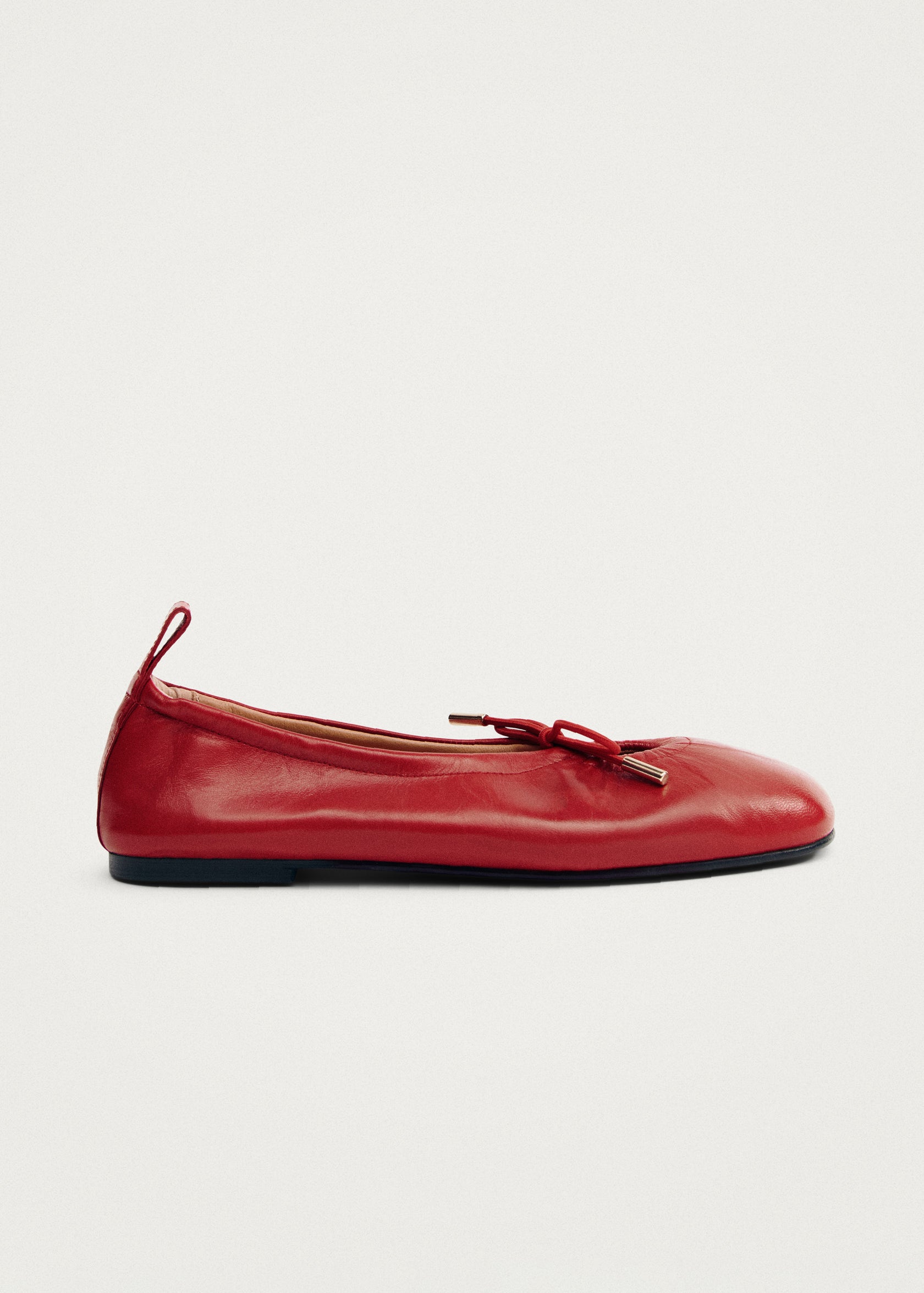 Rosalind Red Leather Ballet Flats | ALOHAS