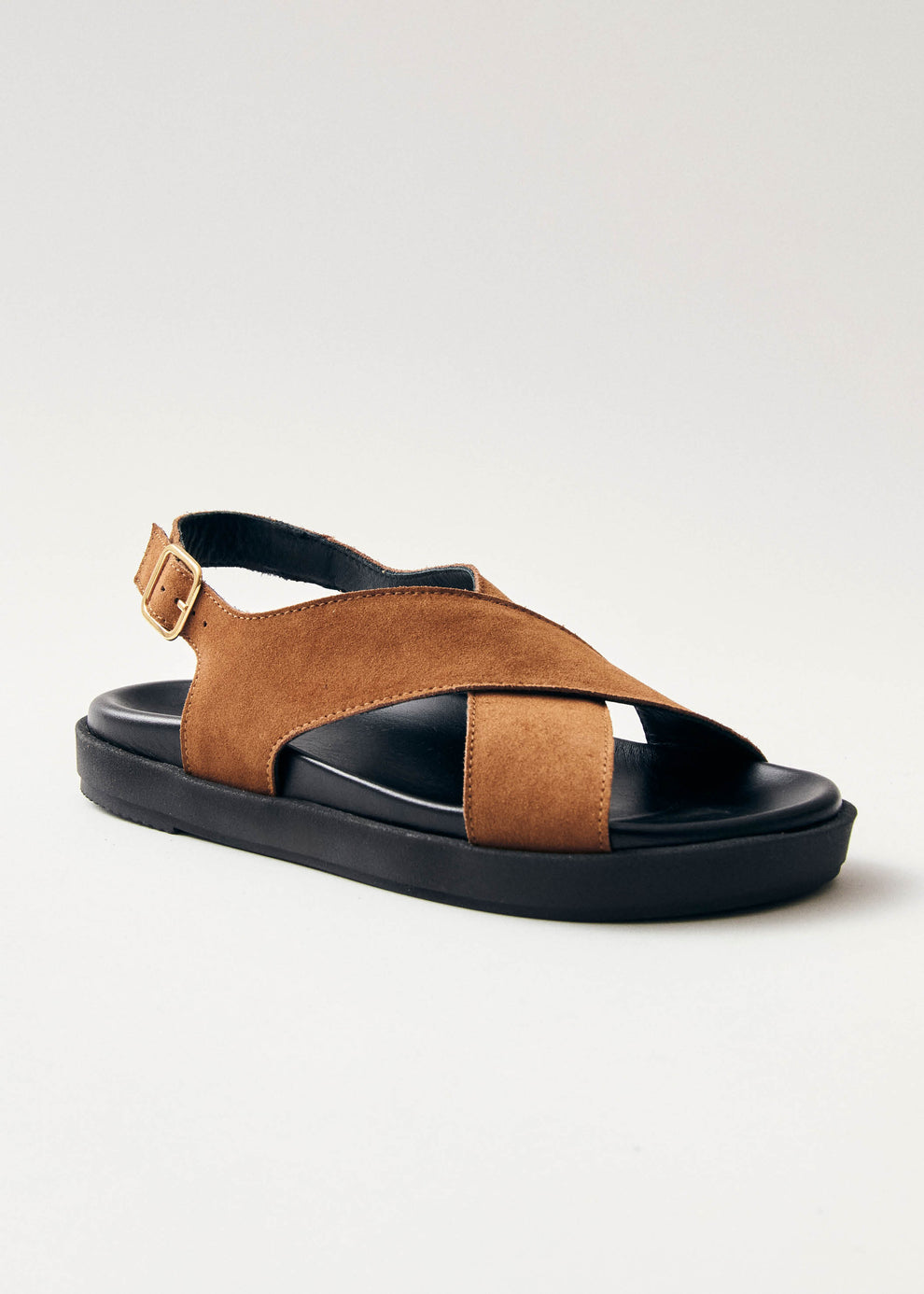 Nico Suede Brown Leather Sandals | ALOHAS