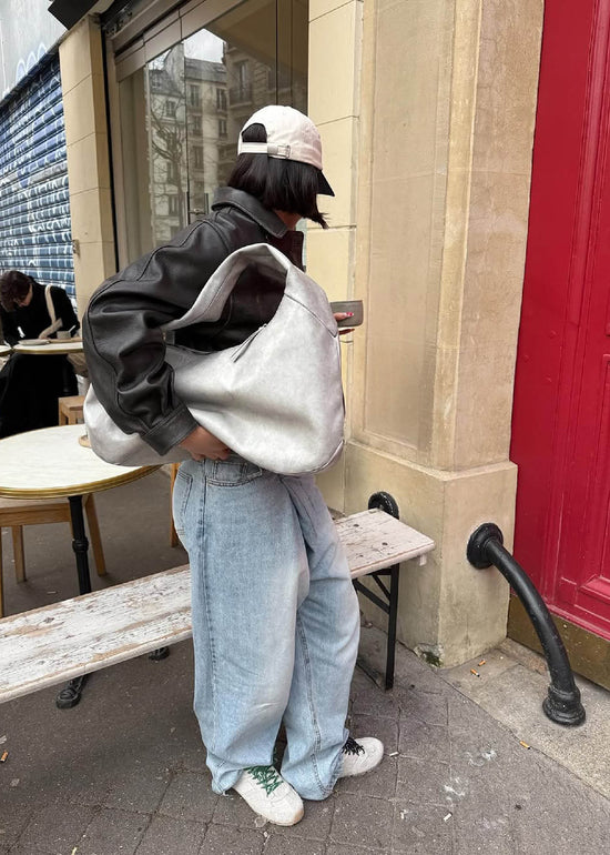 Tb.56 Suede Fuzzy Light Grey Leather Sneakers | ALOHAS