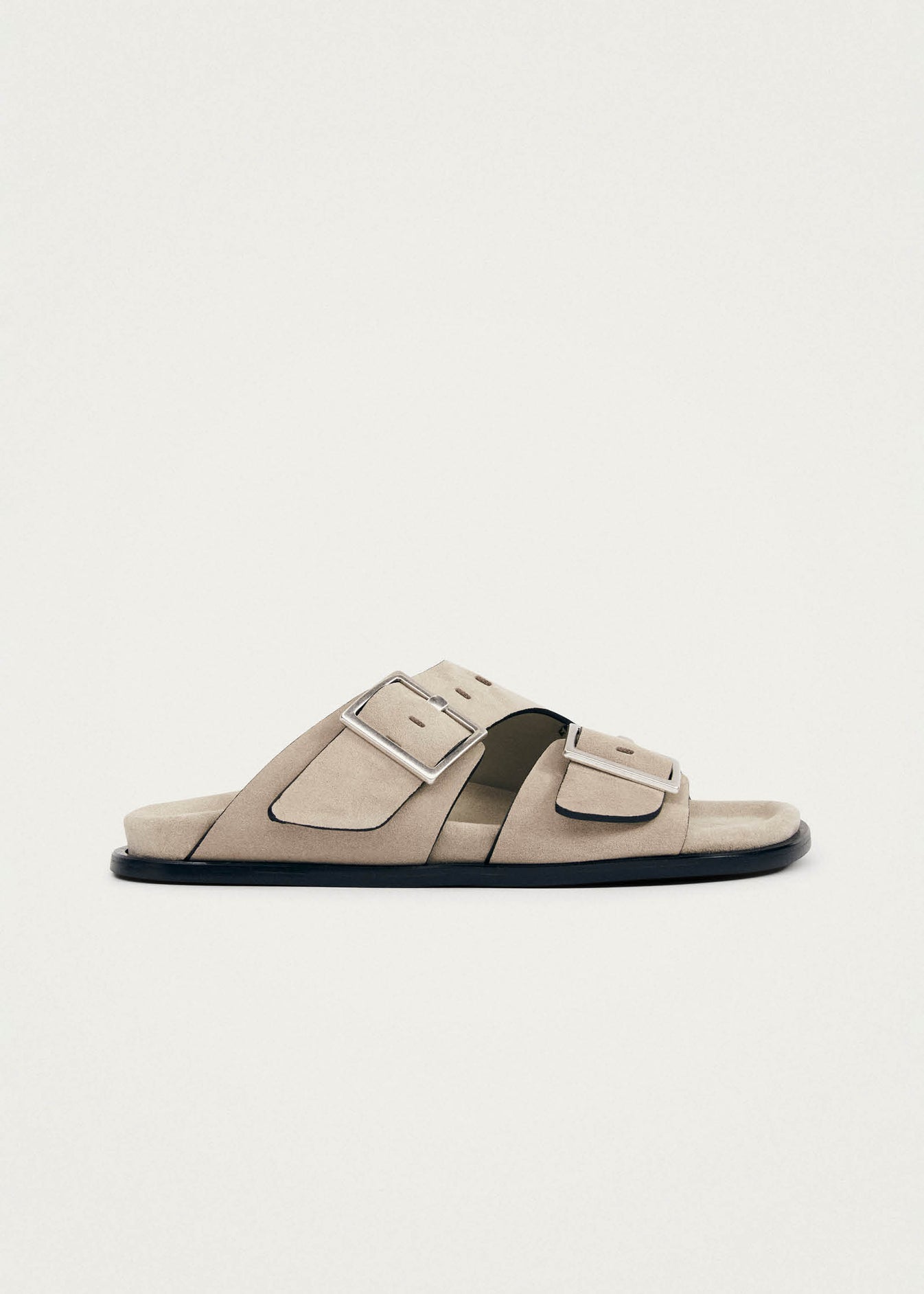 Alba Suede Beige Leather Sandals | ALOHAS