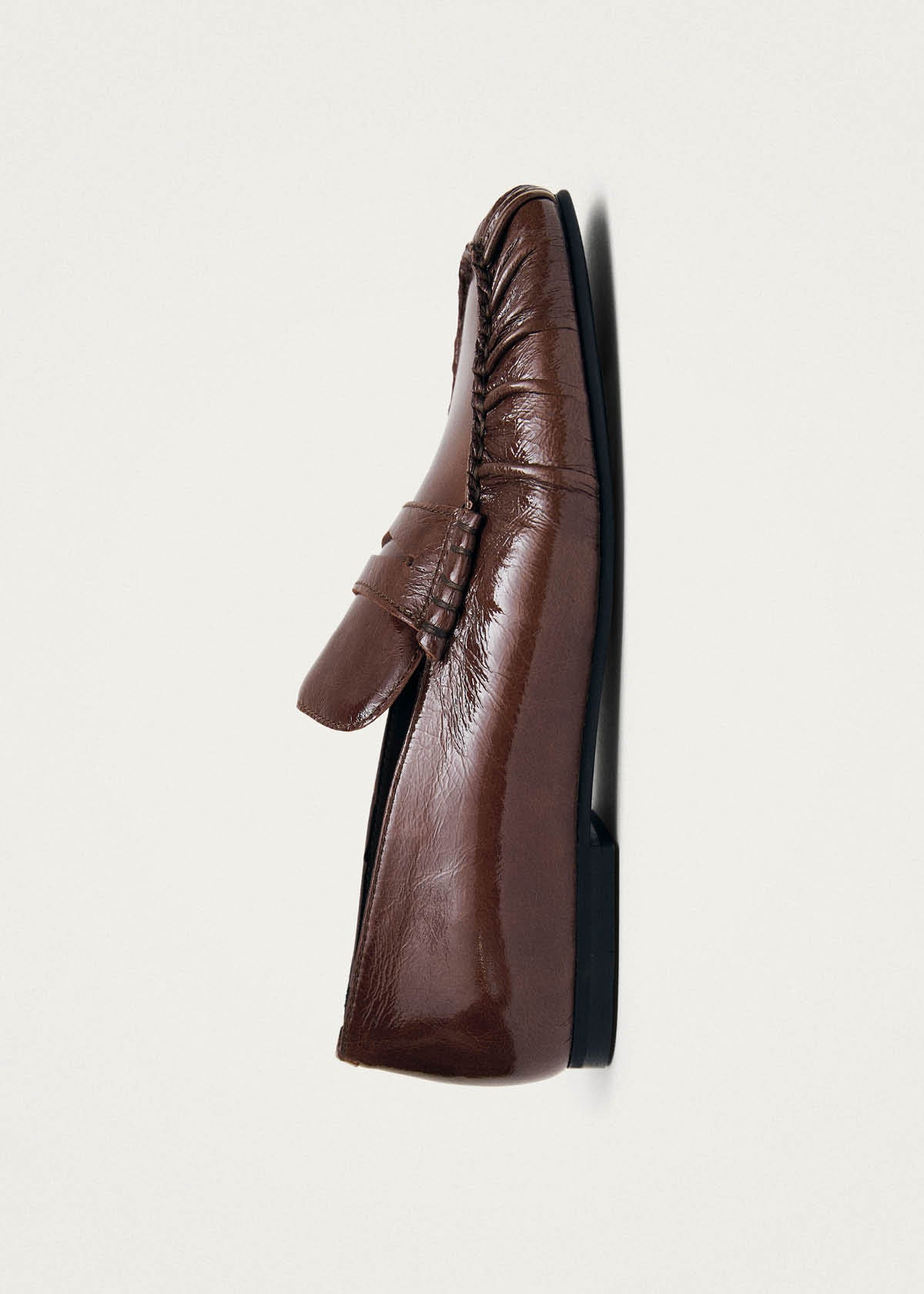 Aven Patent Brown Leather Loafers | ALOHAS