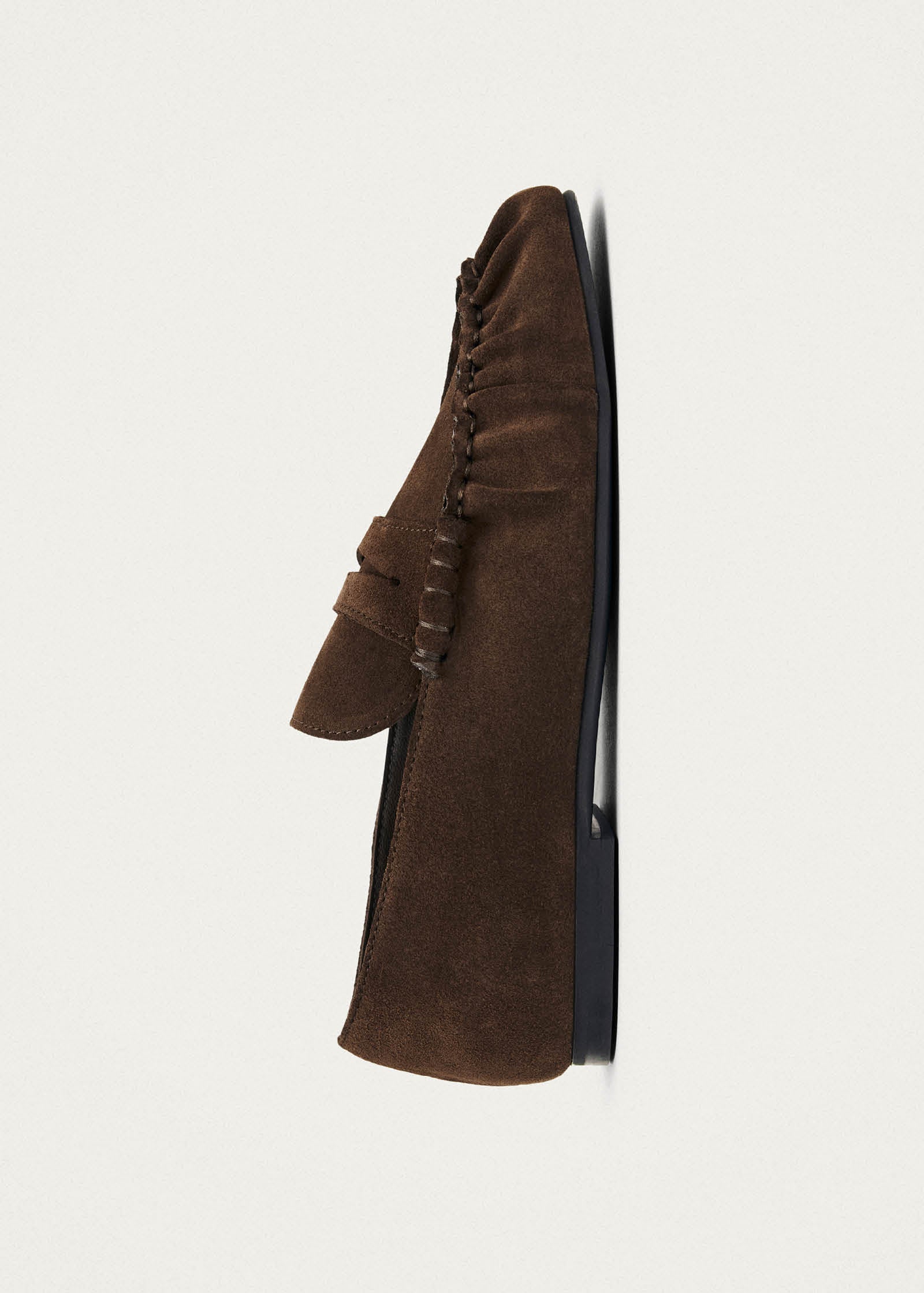 Aven Suede Brown Leather Loafers | ALOHAS