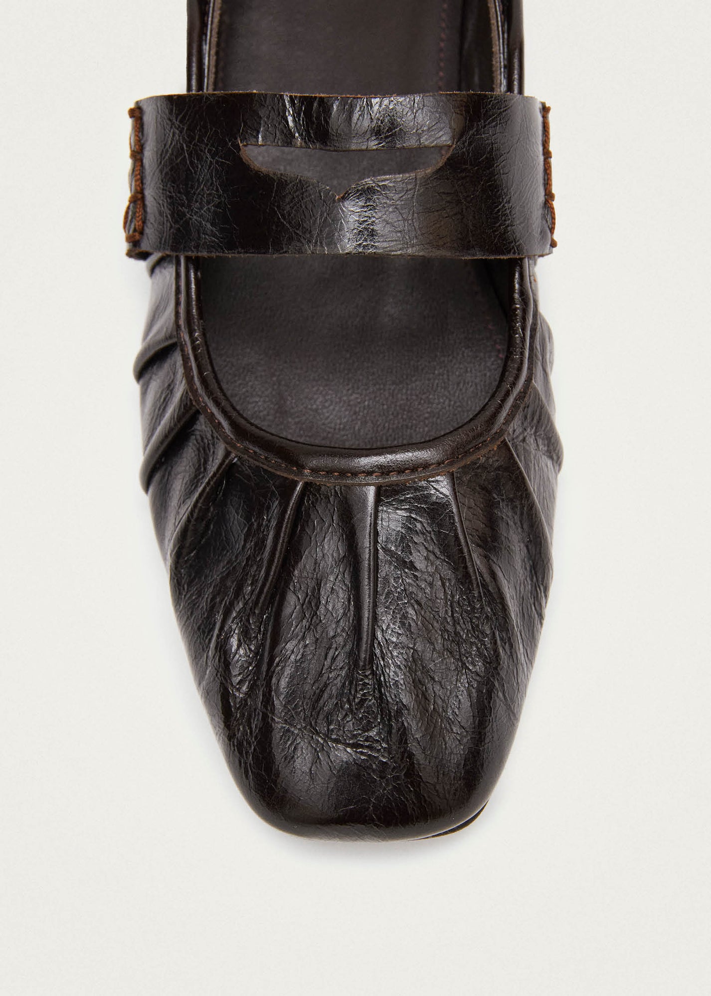 Bargo Brown Leather Ballet Flats | ALOHAS