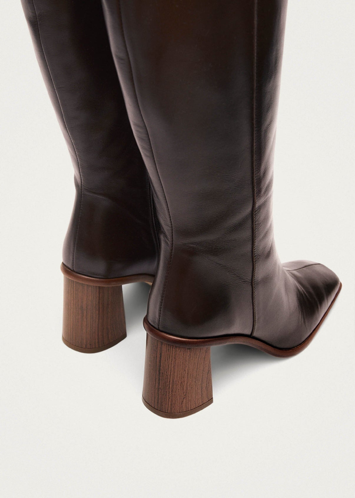 East Coffee Brown Leather Boots | ALOHAS