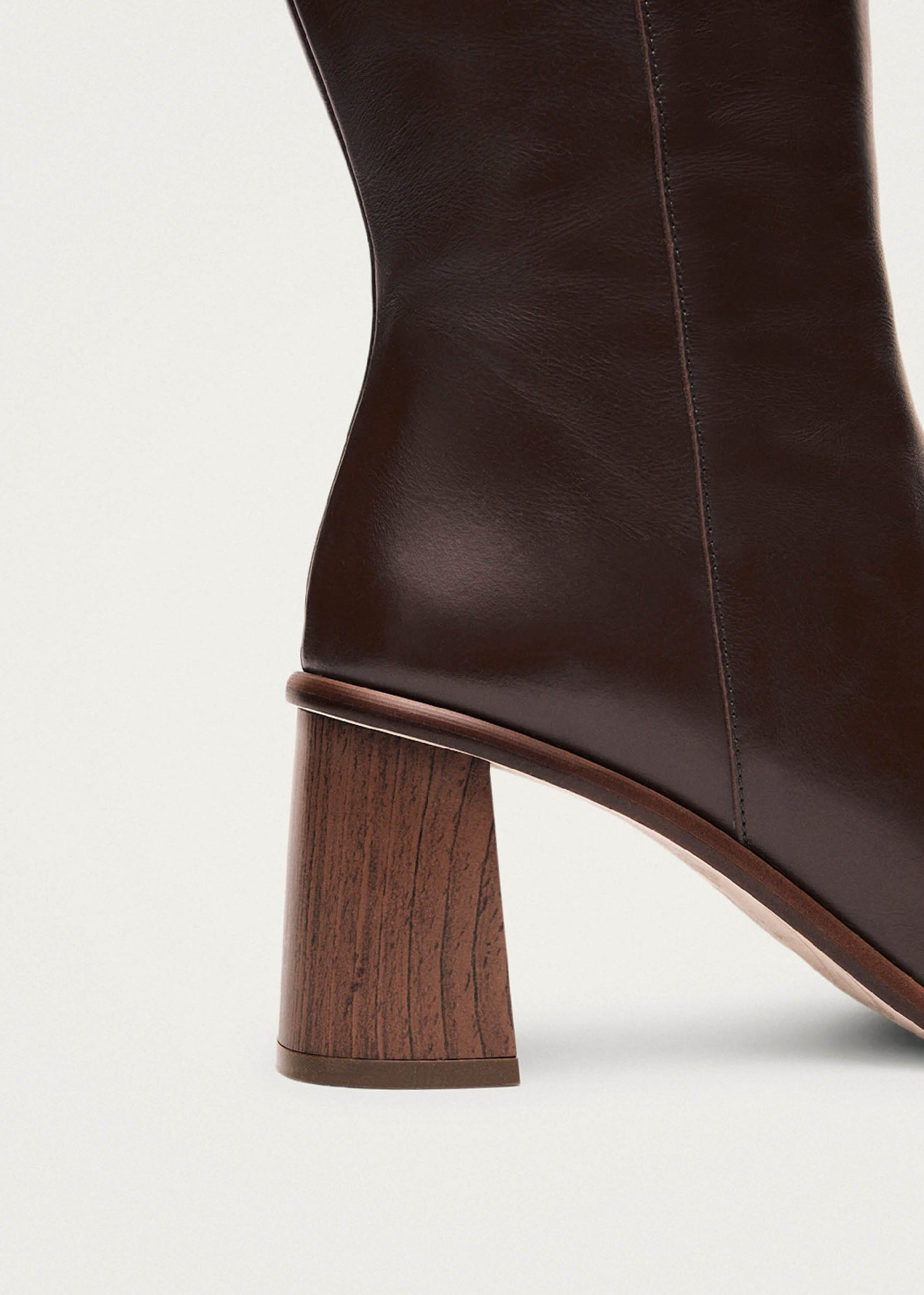 East Coffee Brown Leather Boots | ALOHAS