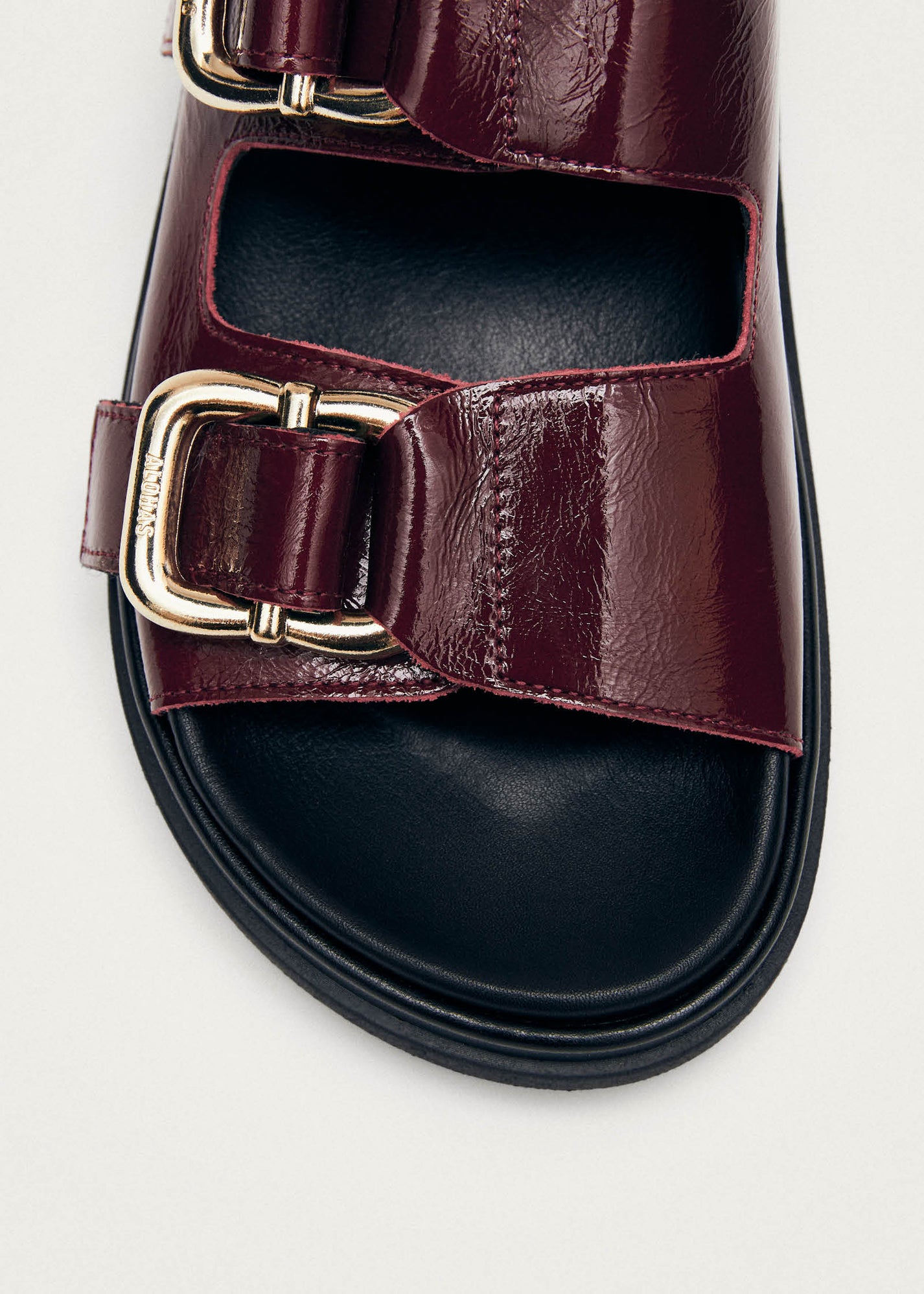 Harper Onix Burgundy Leather Sandals | ALOHAS