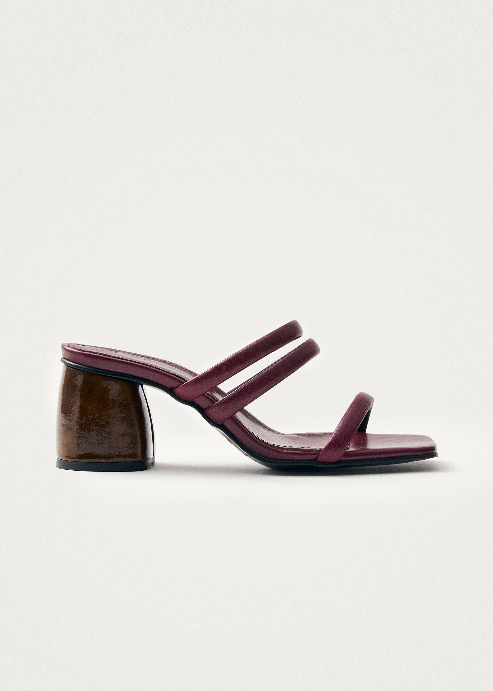 Indiana Bare Burgundy Leather Sandals | ALOHAS