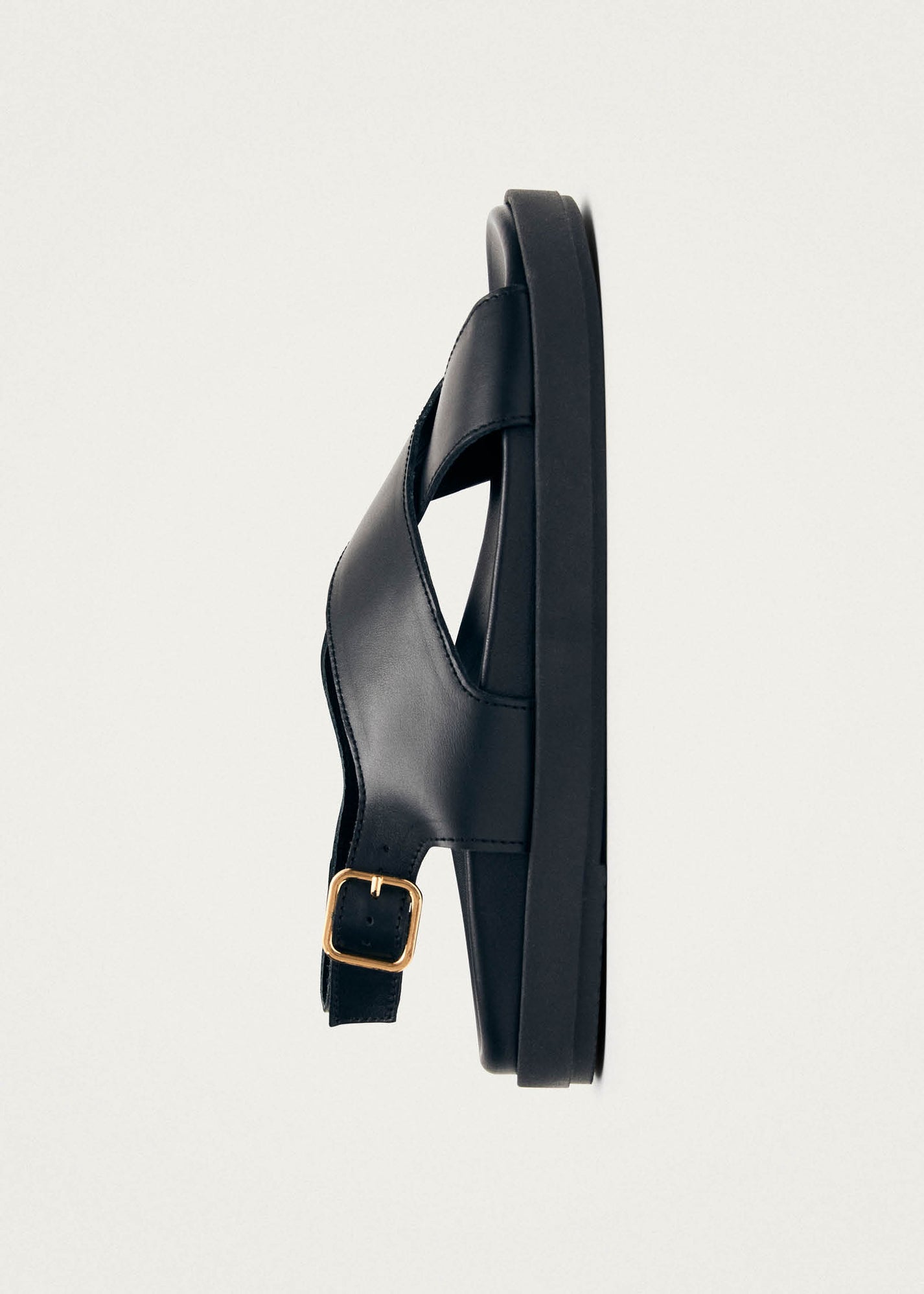 Nico Black Leather Sandals | ALOHAS