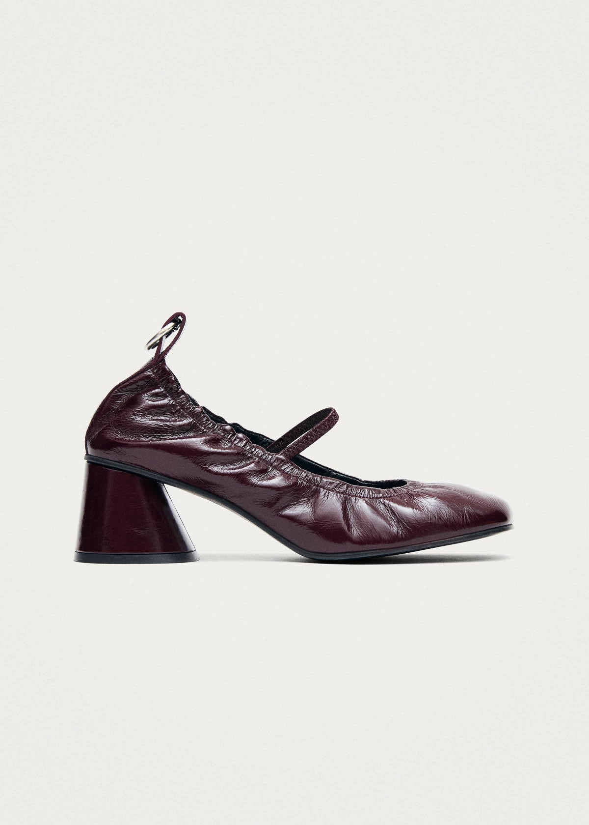Rhiane Patent Burgundy Leather Pumps | ALOHAS