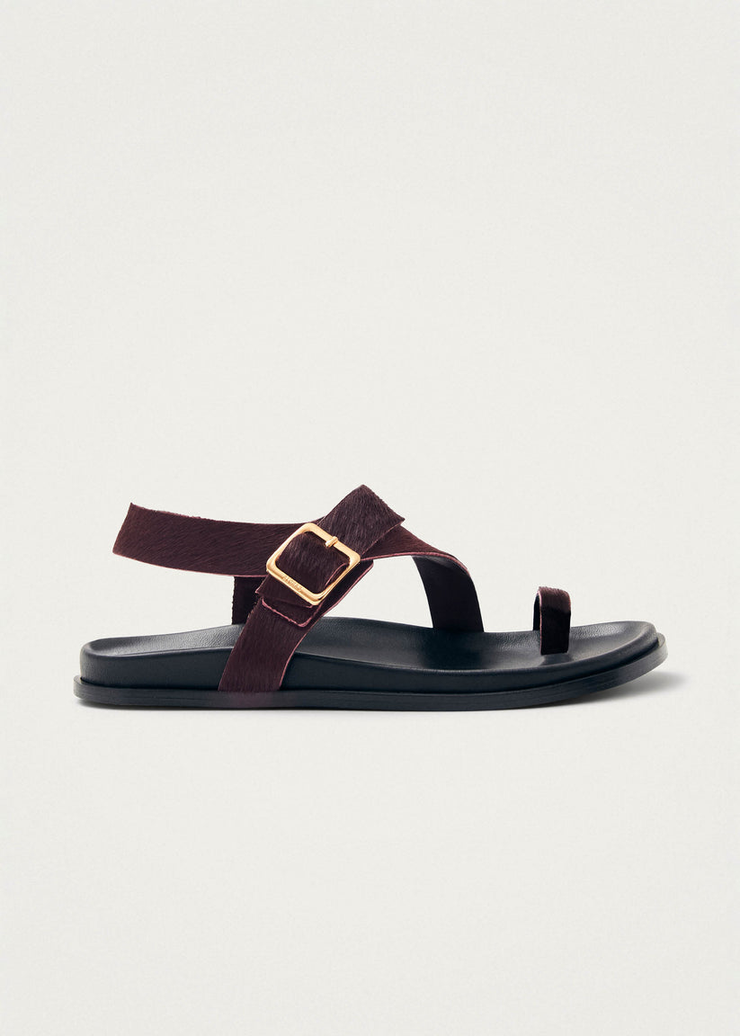 Siren Soft Burgundy Leather Sandals | ALOHAS