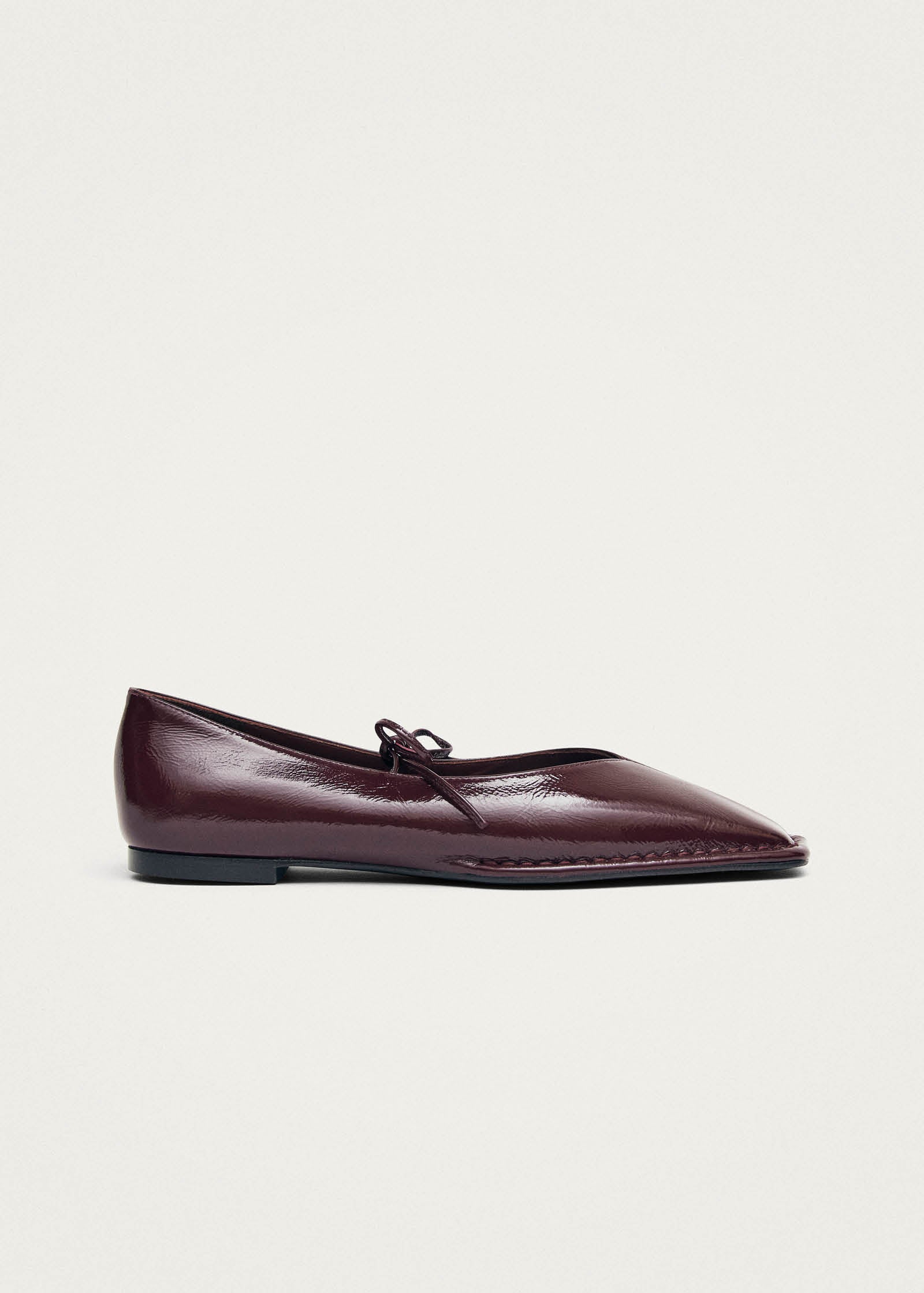 Sway Burgundy Leather Ballet Flats | ALOHAS