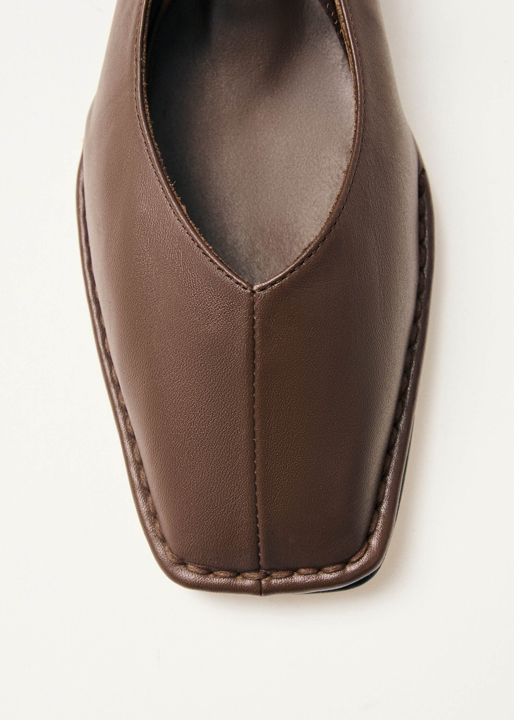 Sway Chestnut Brown Leather Ballet Flats | ALOHAS
