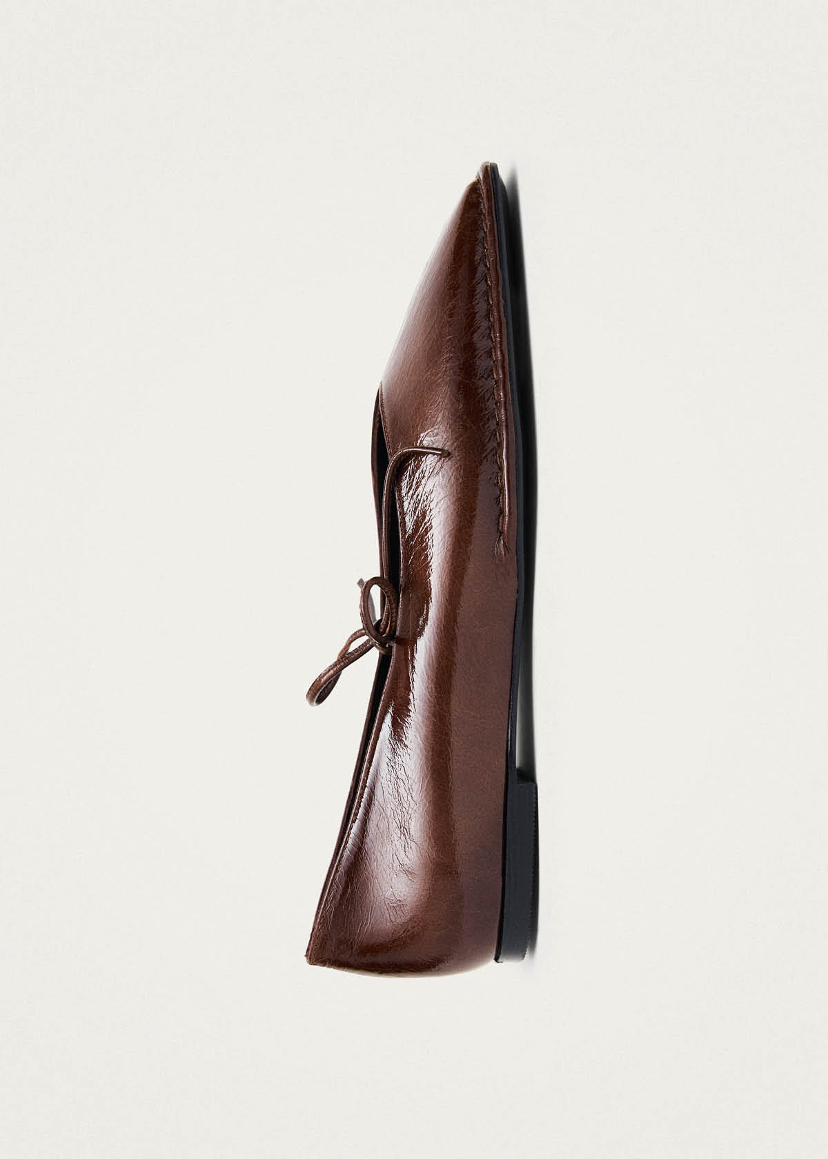 Sway Patent Brown Leather Ballet Flats | ALOHAS