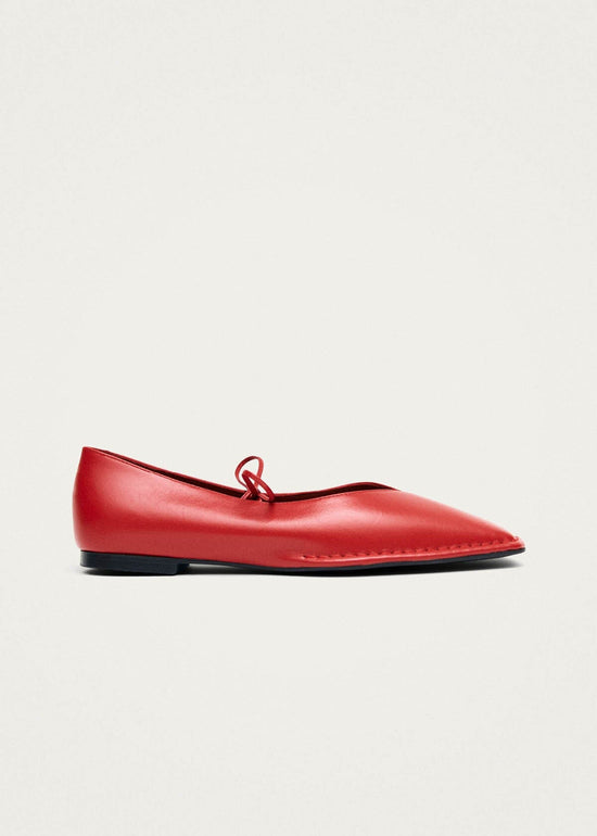 Sway Red Leather Ballet Flats | ALOHAS