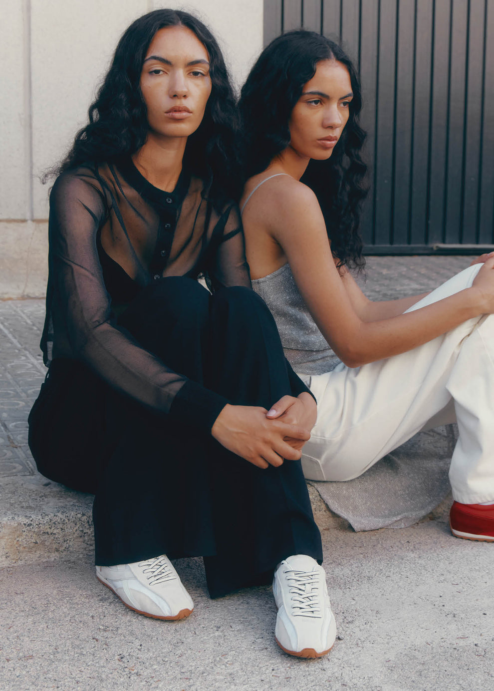 Tb.304 Nylon All White Leather Sneakers | ALOHAS