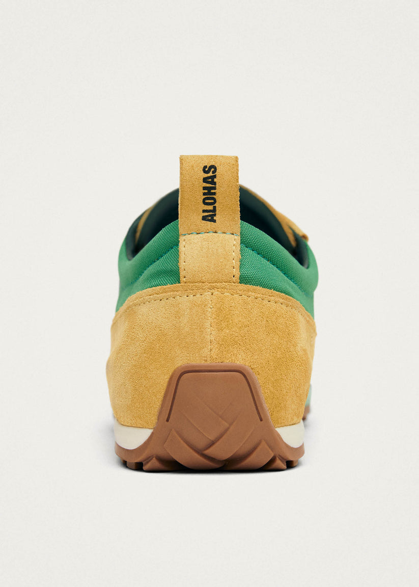 Tb.304 Nylon Green Leather Sneakers | ALOHAS