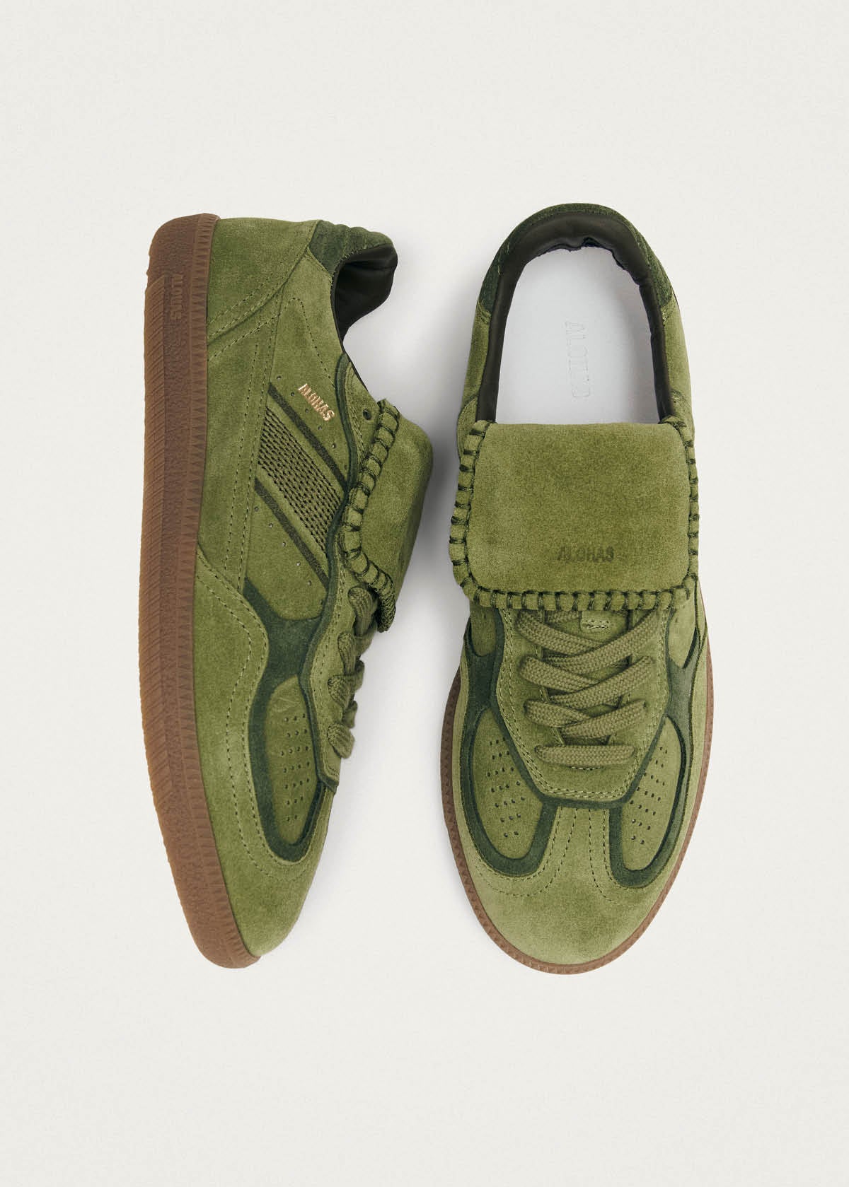 Tb.490 Club Suede Green Leather Sneakers | ALOHAS
