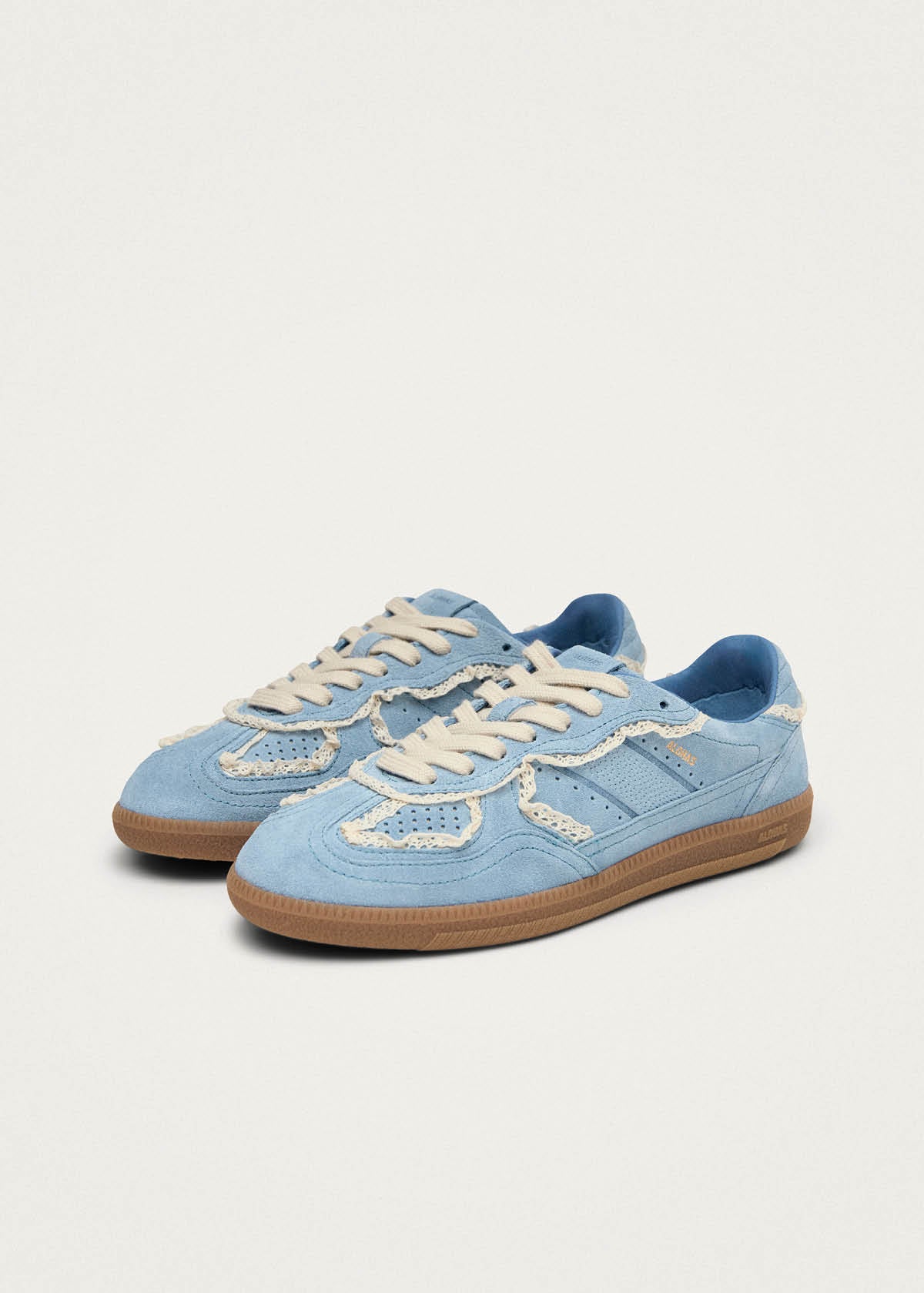 Tb.490 Crochet Blue Leather Sneakers | ALOHAS